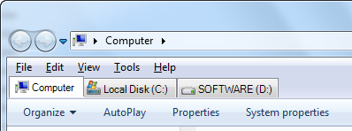 QTTabBar - Tabs in Explorer. Now Supports Windows 7